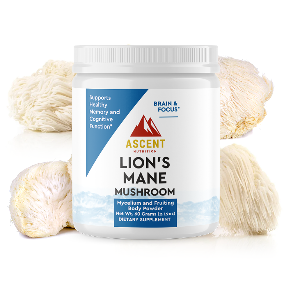Organic Lion's Mane Mushroom Powder, 2 Grams per scoop – Ascent Nutrition