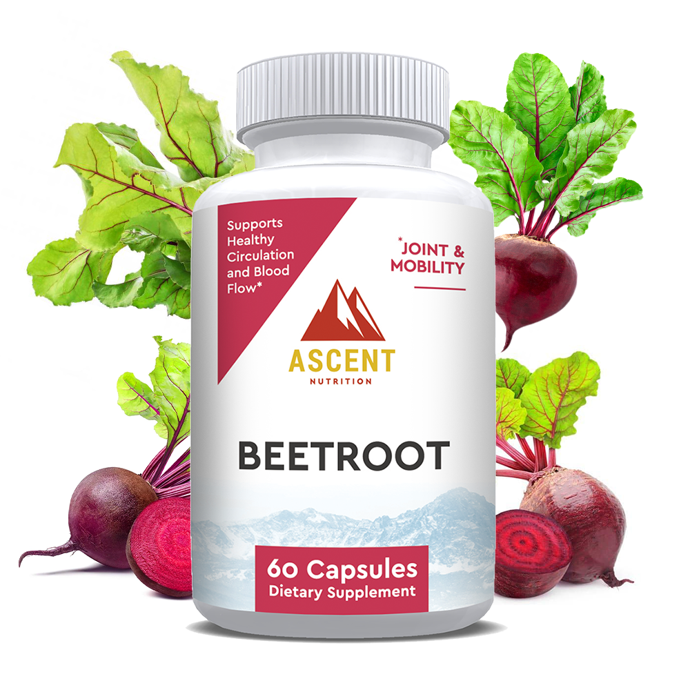 Organic Beetroot, 60 Capsules, 1300 mg – Ascent Nutrition